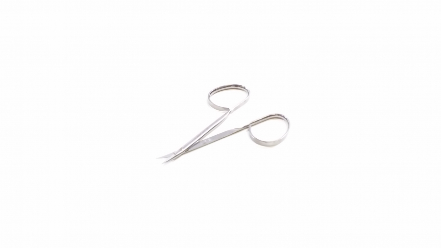 Jarit, curved scissors, sharp tips, ribbon style handles, steel