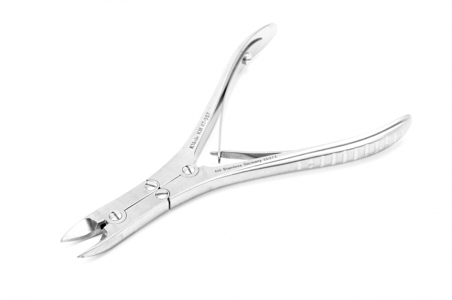 KMedic Kleinert-Kutz Bone Cutting Forceps, Angled, Delicate, 5-1/2" (14 cm)